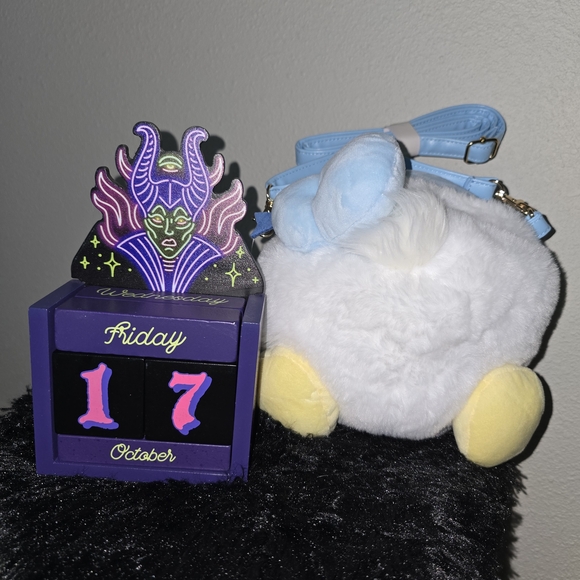 Disney | Accessories | Disney White And Blue Plush Backpack | Poshmark
